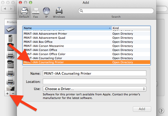 Add a Printer on a Mac