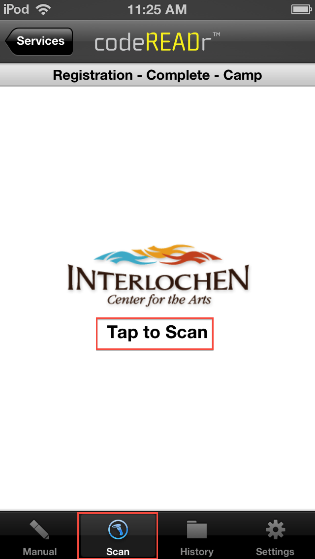 Scanning Badges for Camp Registration